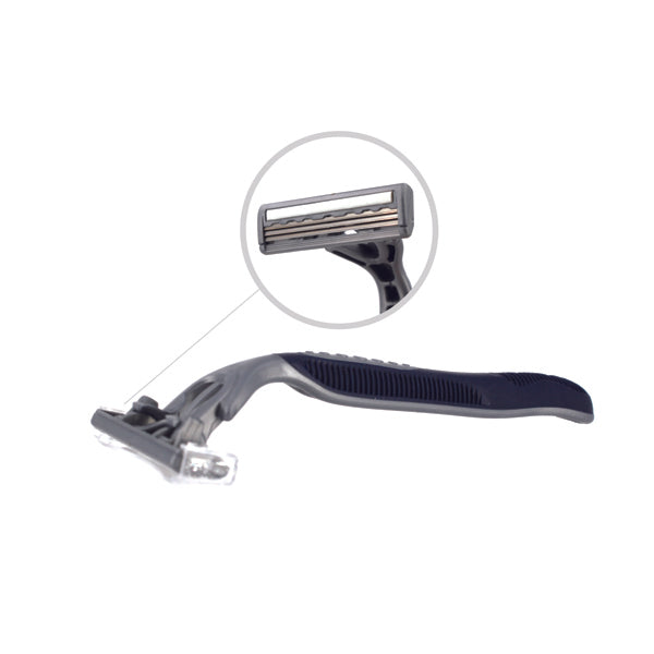 Triple Blade Razor with Lubricating Strip – BRW Health